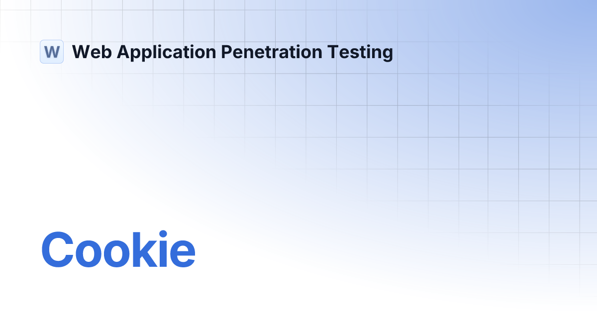 Cookie | Web Application Penetration Testing